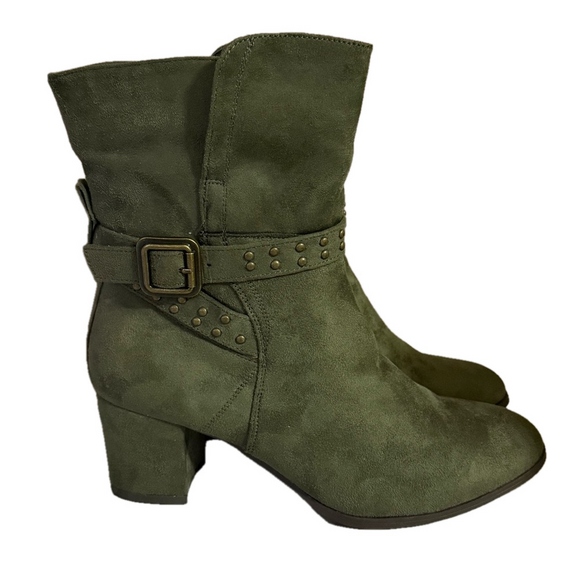 comfortview | Shoes | Comfortview Womens Faux Suede Heeled Boots The ...